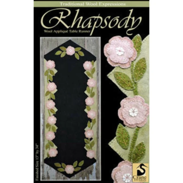 Crane Design ~ Rhapsody Wool Applique Pattern - Craftstitcher – Premium ...